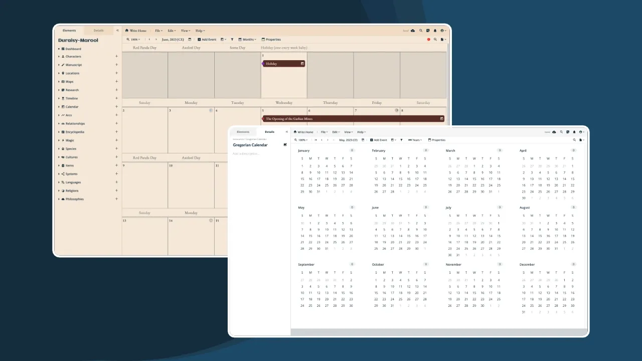 April 2023: The Calendar & Timeline Update