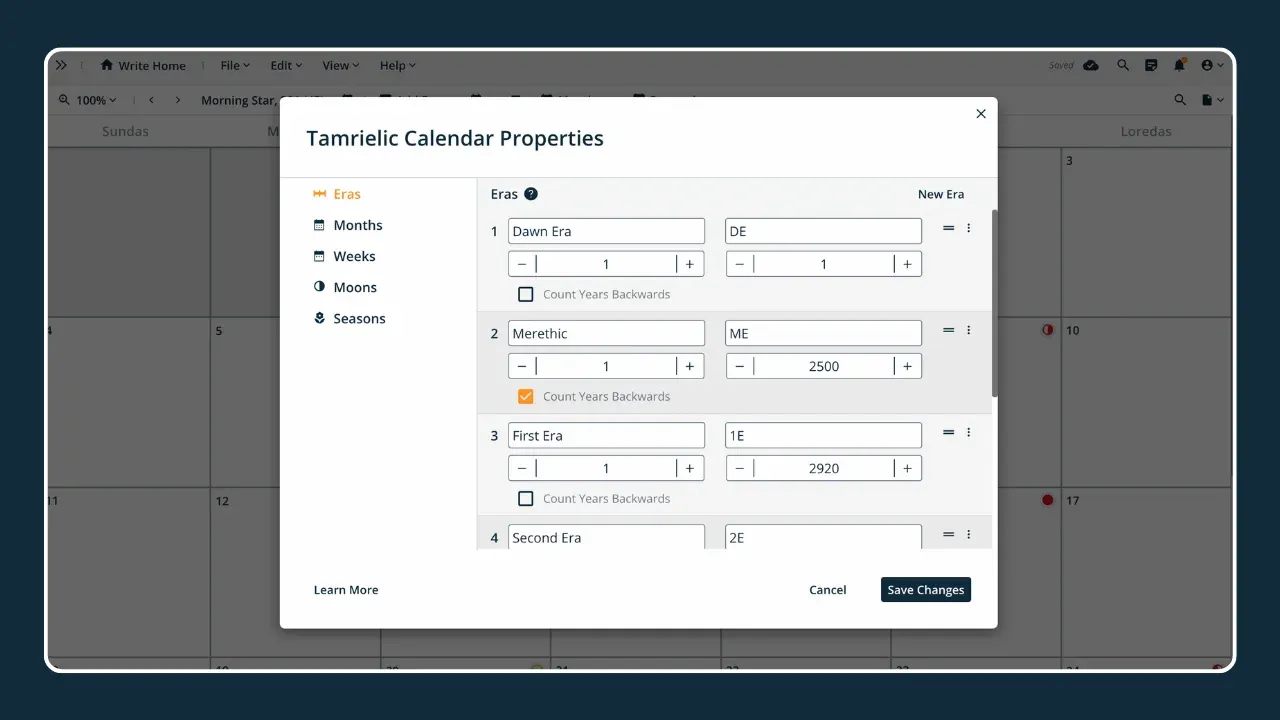 Fantasy Calendar Eras: Defining Periods of Time