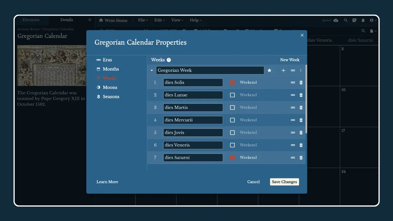 How to Name Fantasy Calendar Months and Days