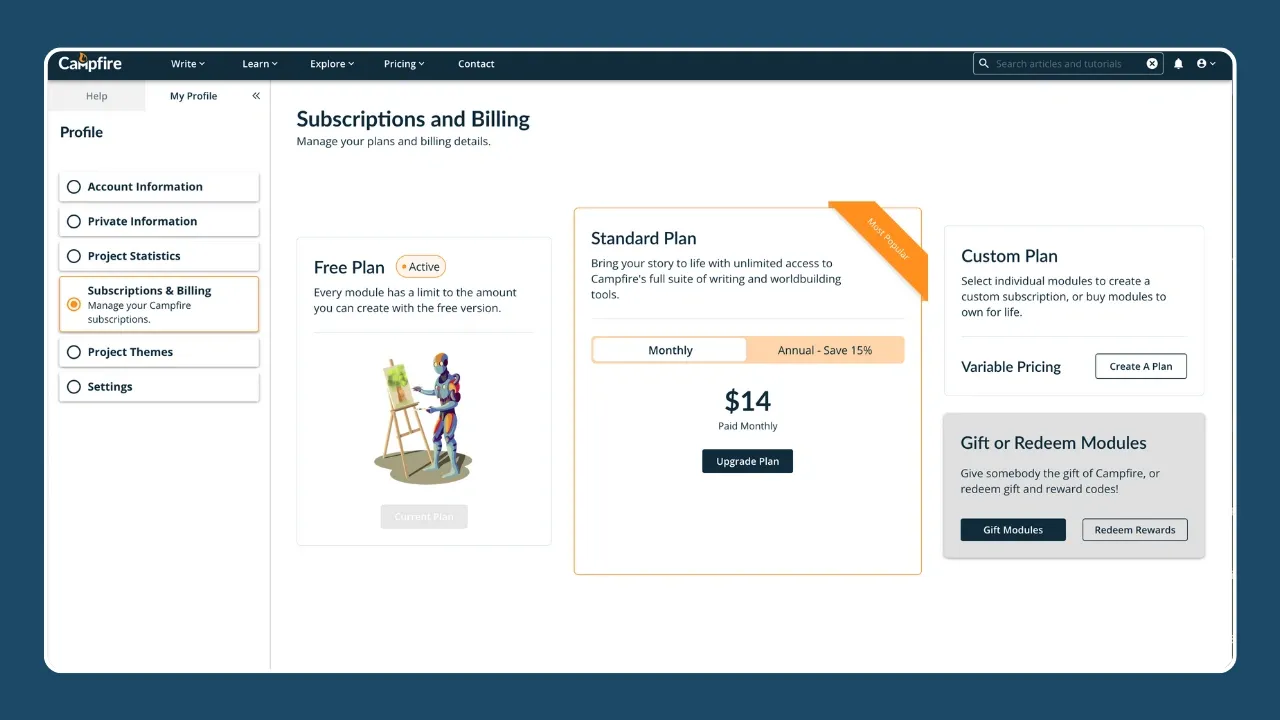 Managing Subscription Plans and Billing