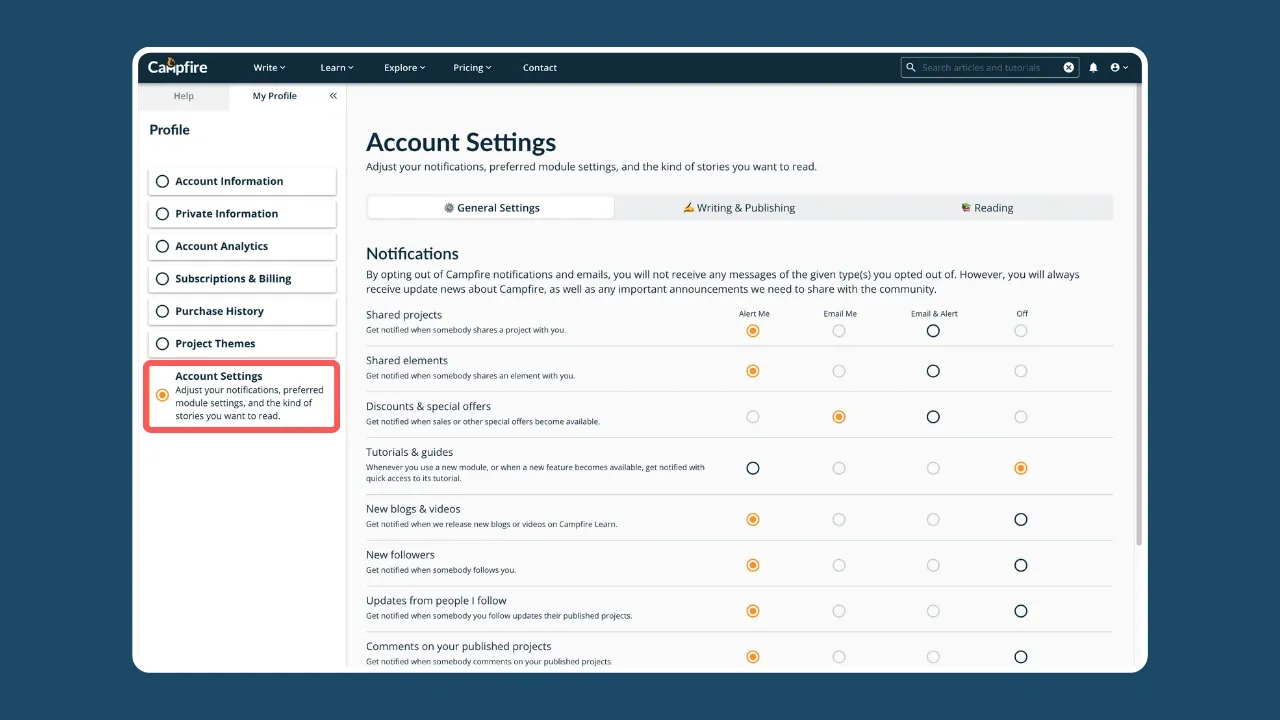 Account Preferences & Settings Tutorial