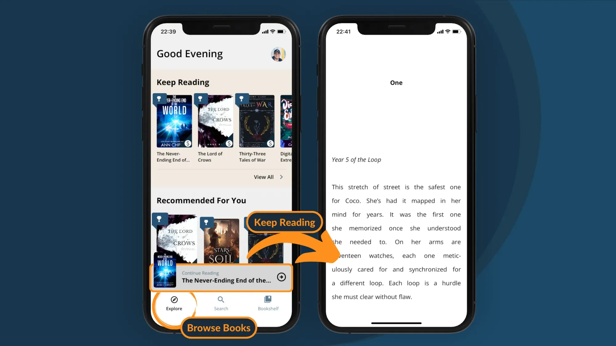 Reading on the Campfire App