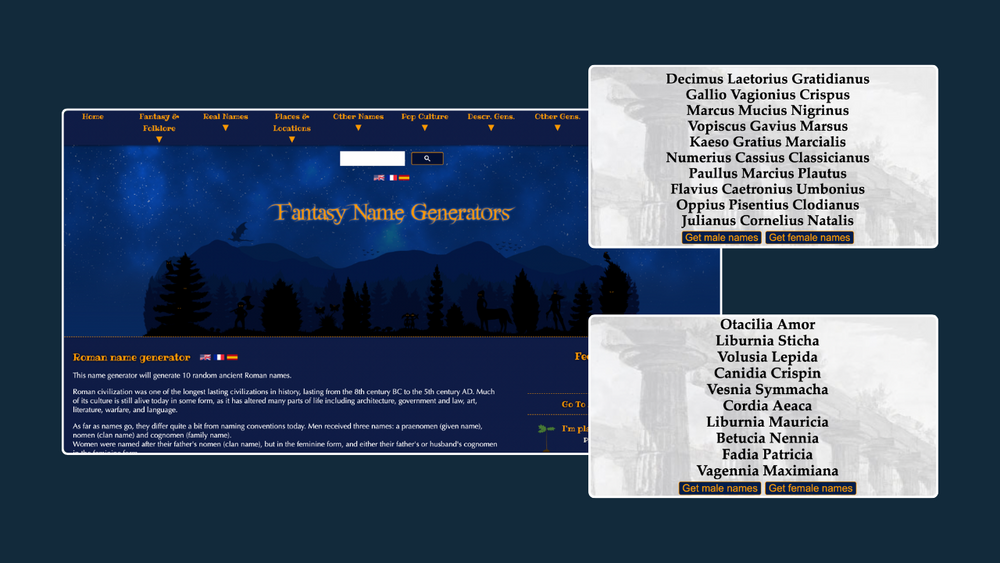 How to Name Fantasy Calendar Months and Days